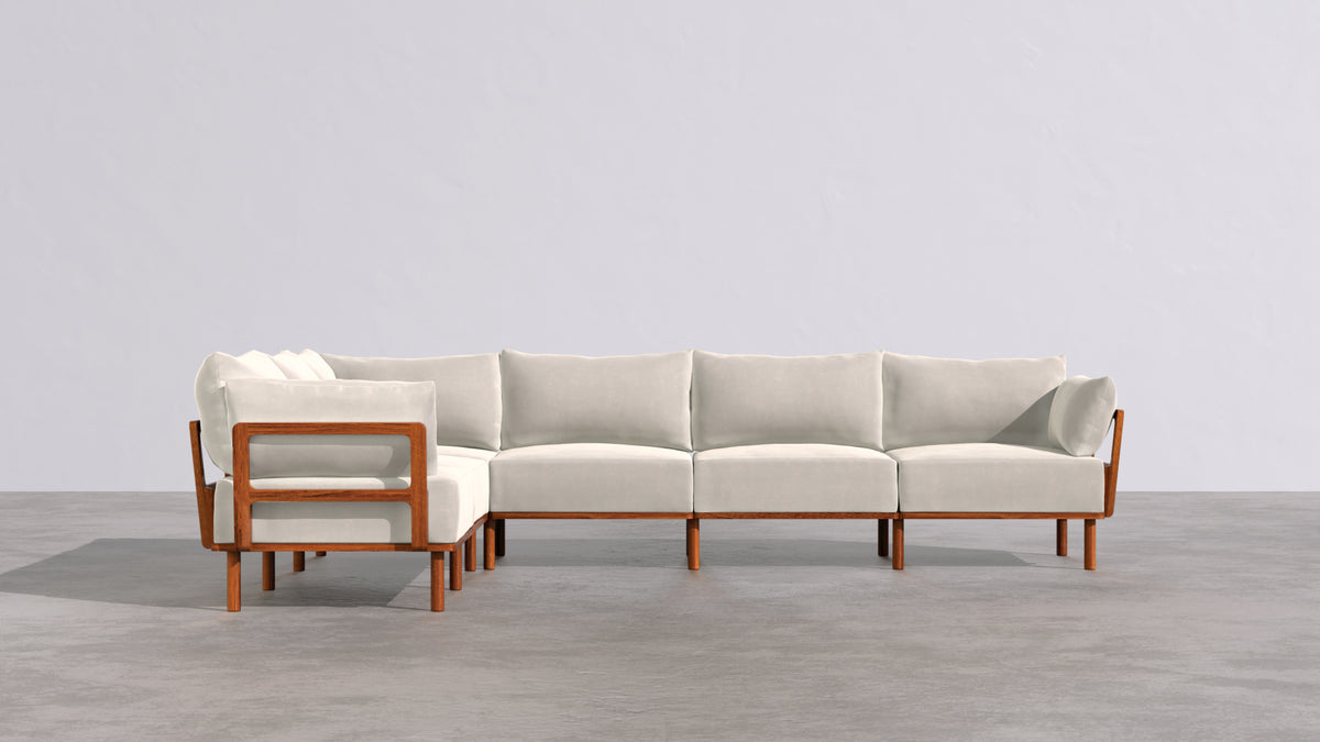 The Outdoor Jack 6-Seater Corner Sectional in Haze – Jackfruit